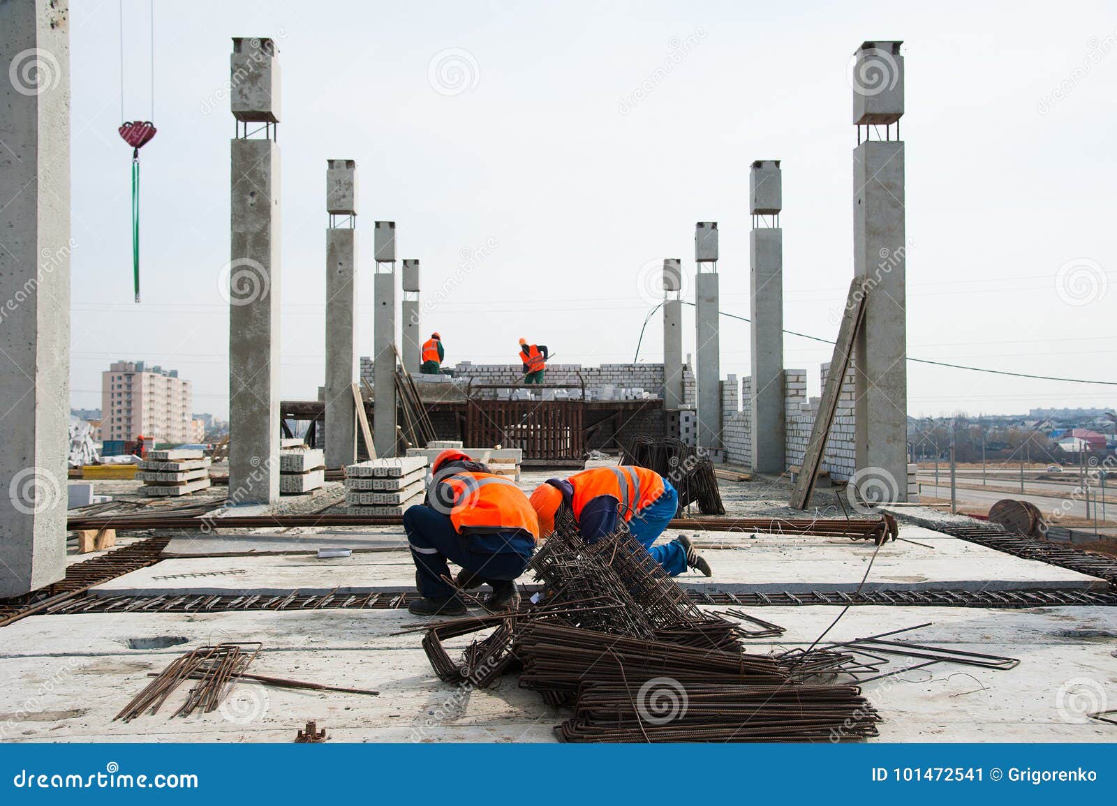 Construction of the New Building Stock Image - Image of work ...