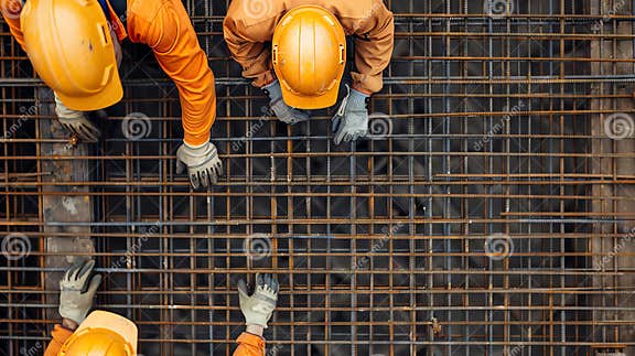 A Construction Site with Workers Using Fall Arrest Systems, Ensuring ...