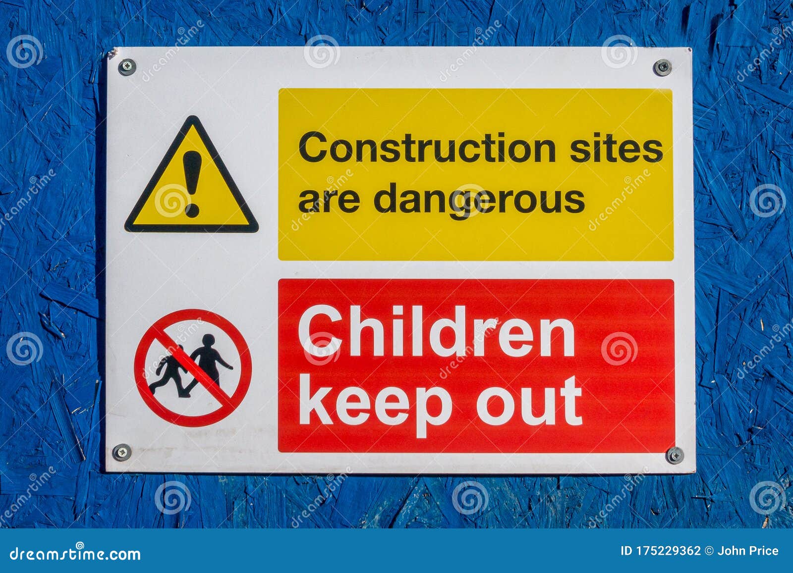 Construction Sites are Dangerous Children Keep Out Sign Stock Photo ...