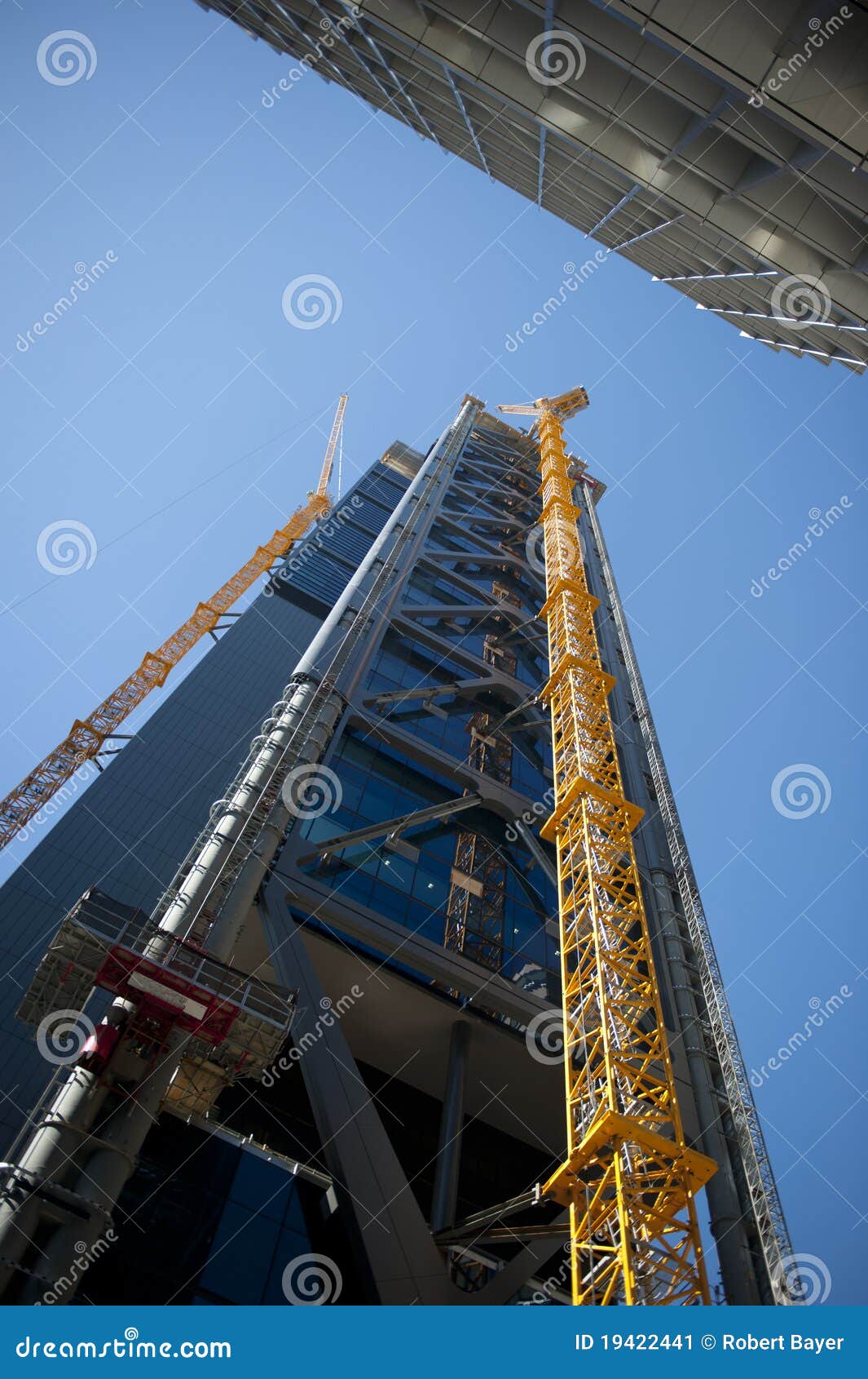 Construction of a Skyscraper Stock Image - Image of modern, western ...