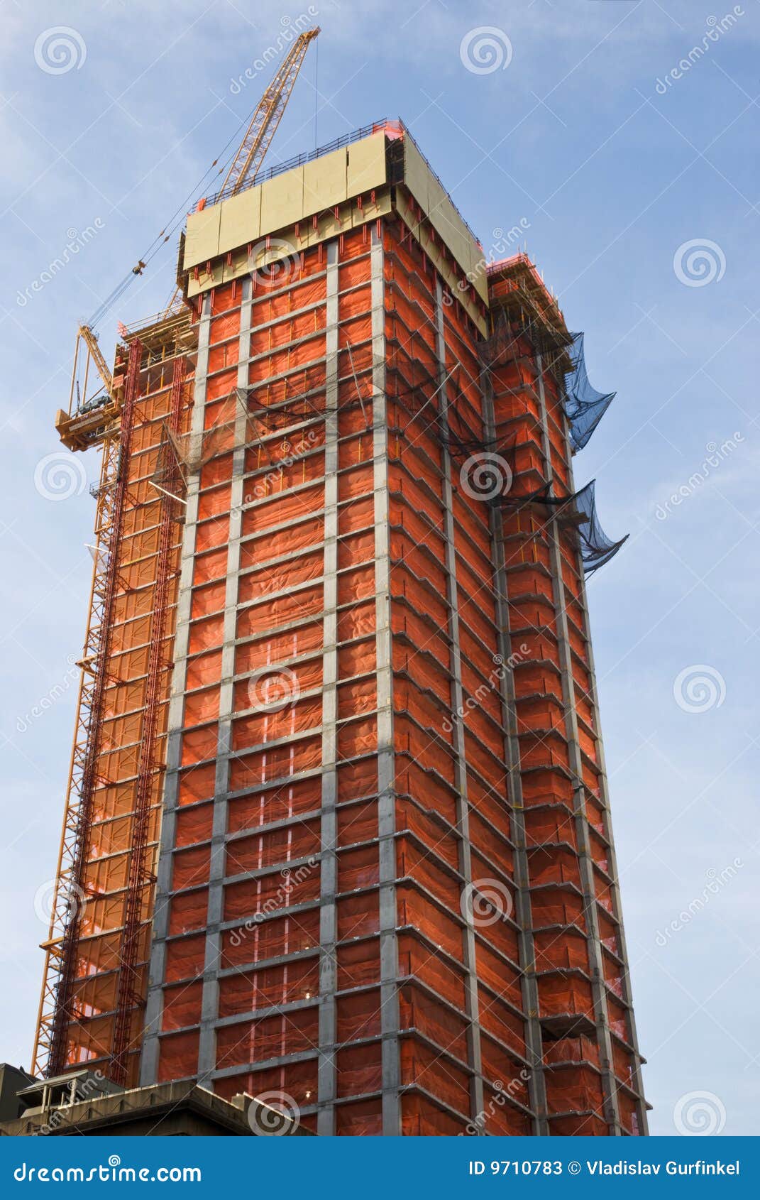 Construction of skyscraper stock image. Image of business - 9710783