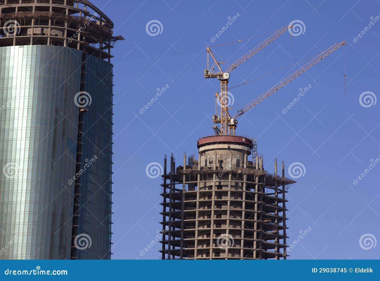Construction of Skyscraper Building Stock Image - Image of exterior ...