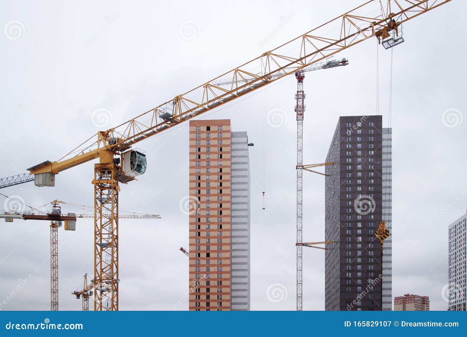 Construction of a Skyscraper. Crane Editorial Photography - Image of ...