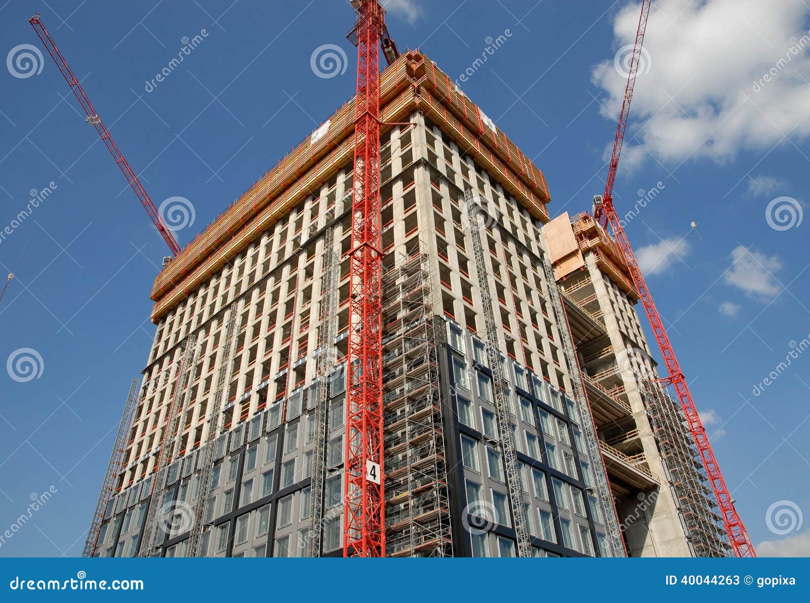 Construction of a Skyscraper Stock Image - Image of building ...