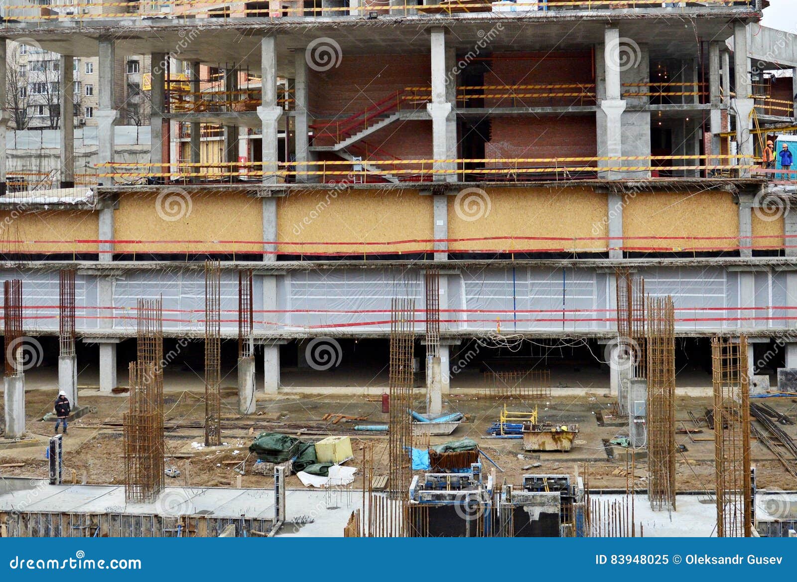 Construction of a Skyscraper Monolith Editorial Image - Image of ...
