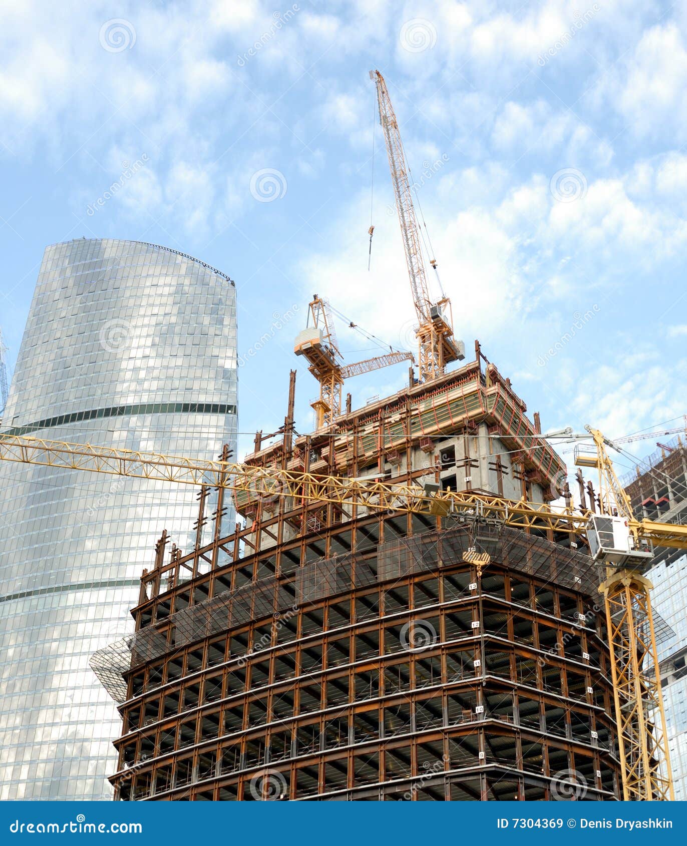 Construction of Skyscrapers. Stock Image - Image of glass, large: 7304369