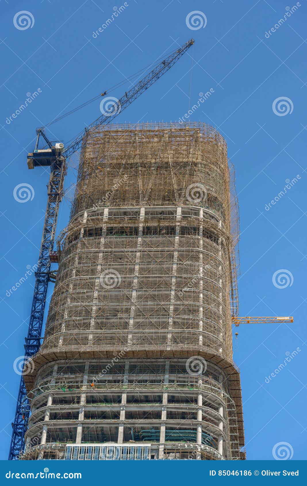 Construction of Skyscrapers Under Blue Sky Stock Photo - Image of ...