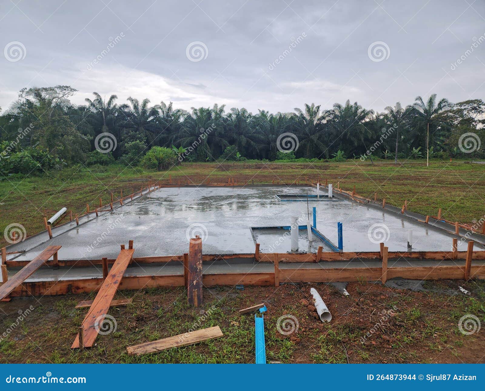 Construction Slab Ground Beam Concrete Stock Photo - Image of concrete ...