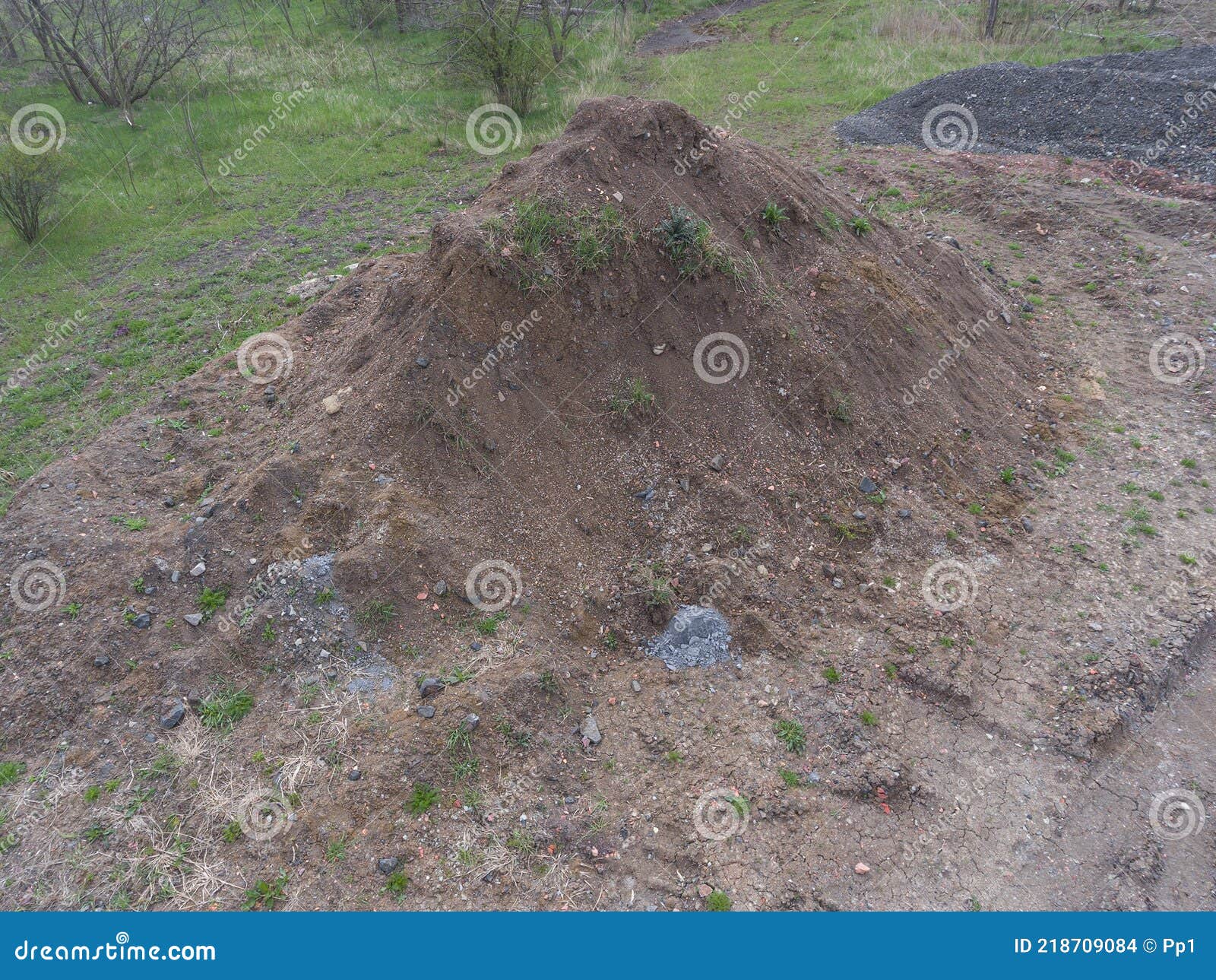 Construction soil mud heap stock photo. Image of surface - 218709084