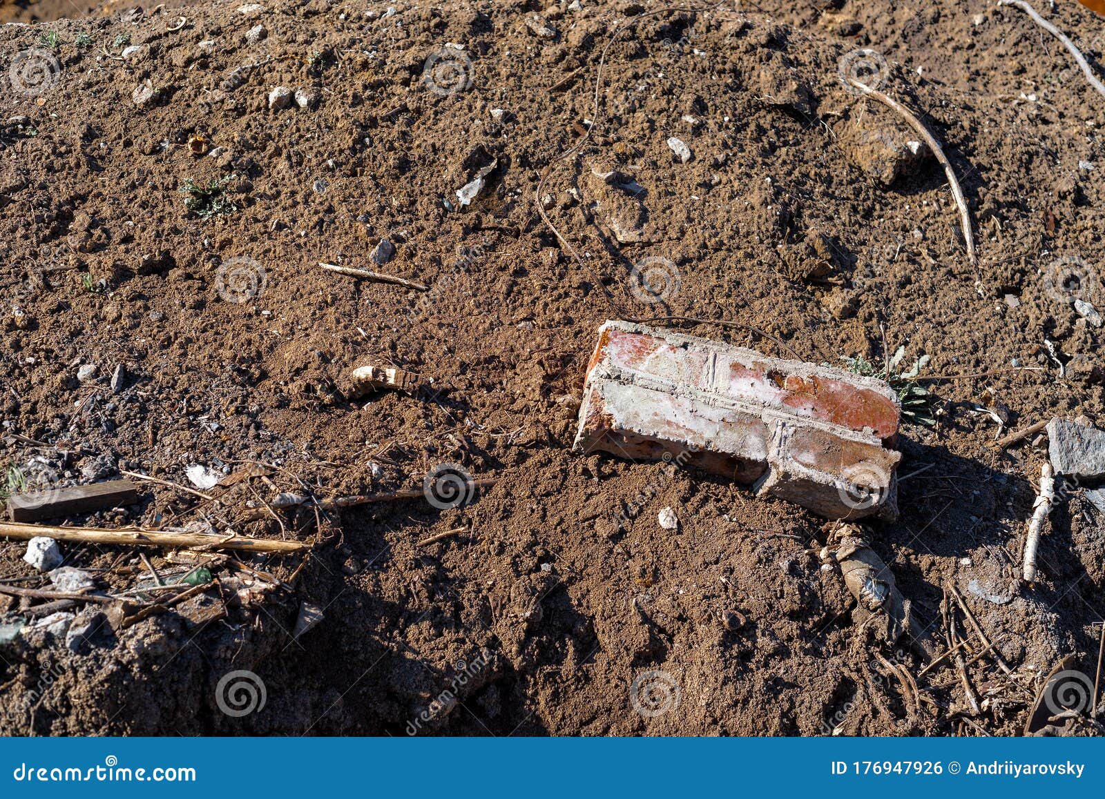 Construction Soil, Sand, Clay, Lime Stock Photo - Image of gravel, sand ...