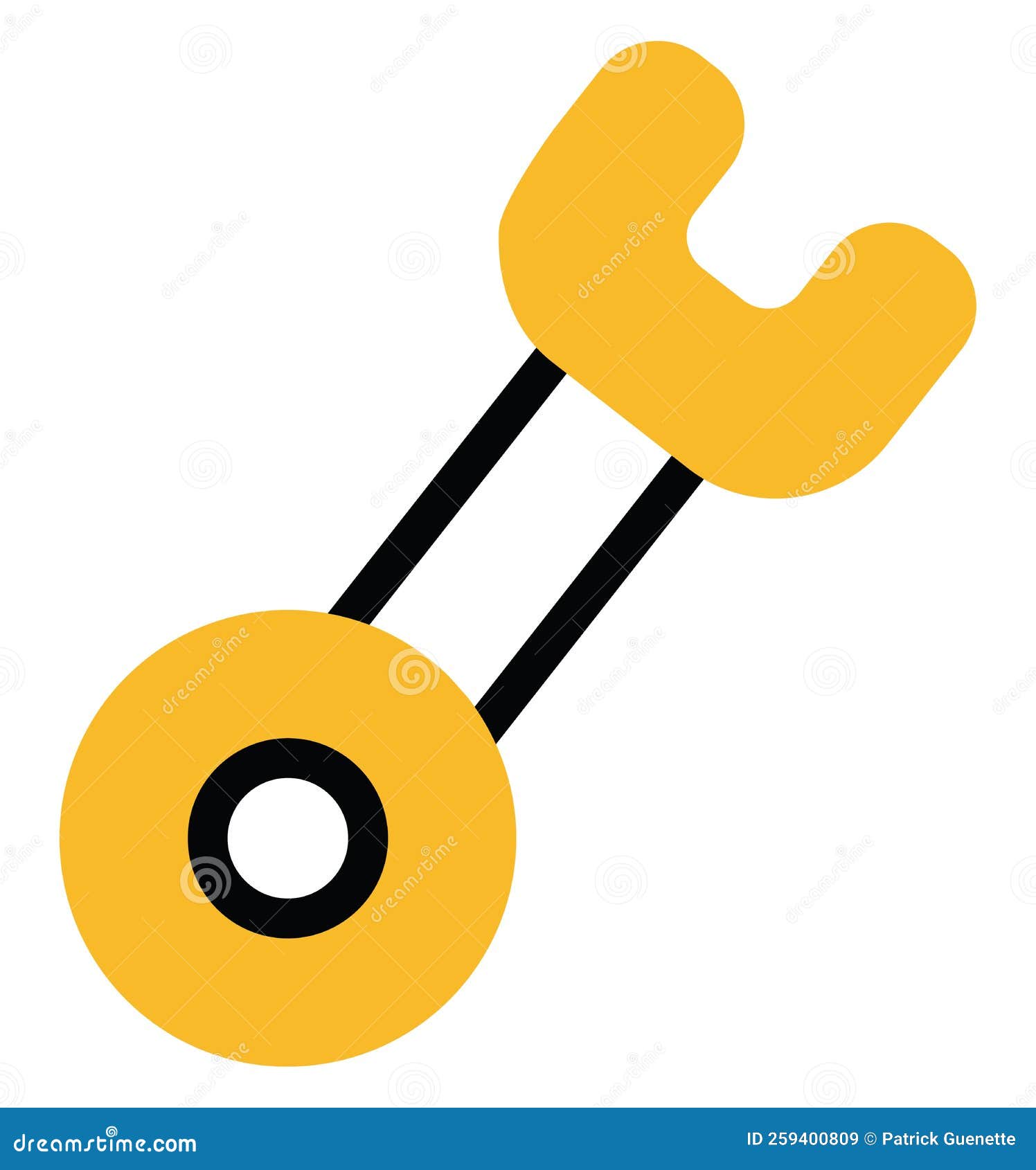 Construction spanner, icon stock vector. Illustration of construction ...