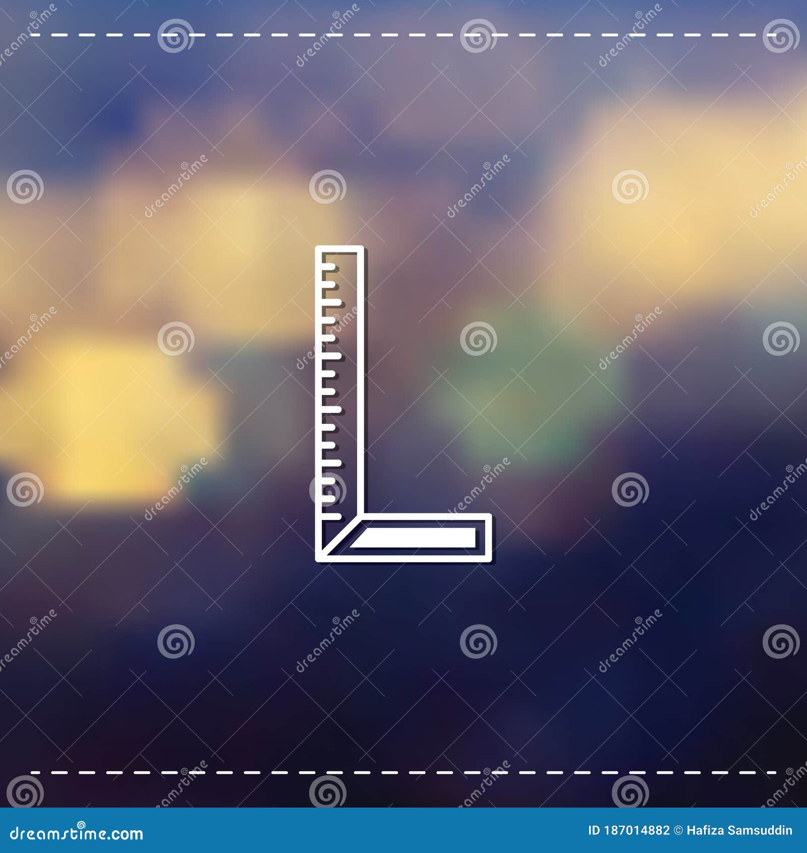 Construction Square Ruler. Vector Illustration Decorative Design Stock ...