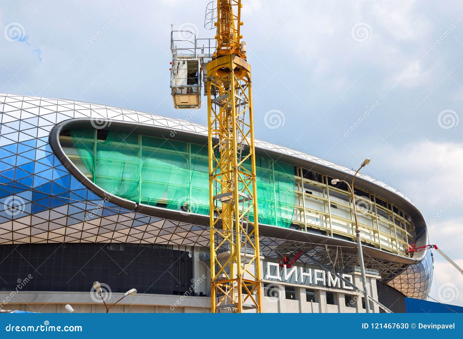 The Construction of the Stadium Dynamo in Moscow Editorial Image ...