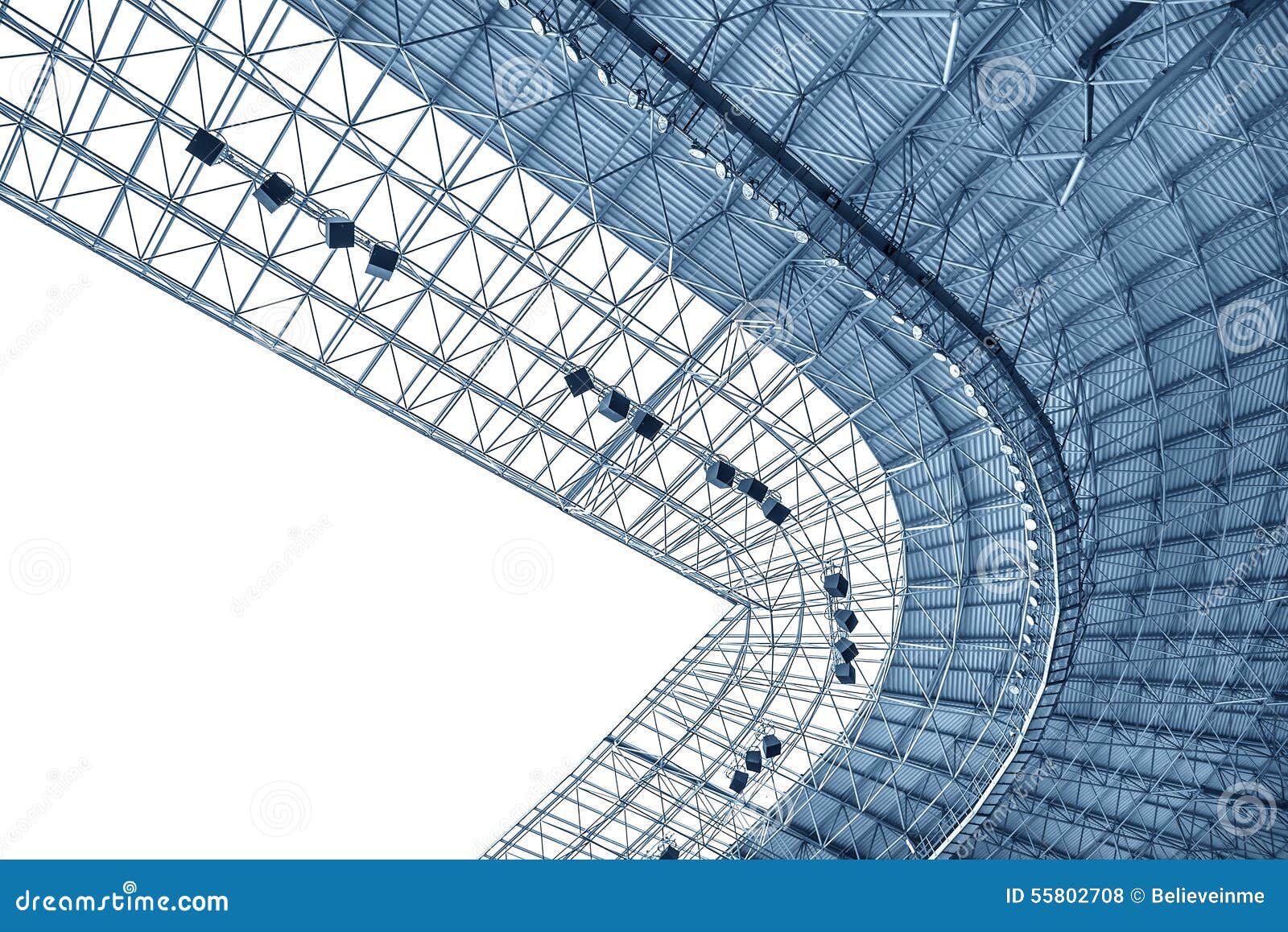 Construction Of The Stadium Roof Stock Photography | CartoonDealer.com ...