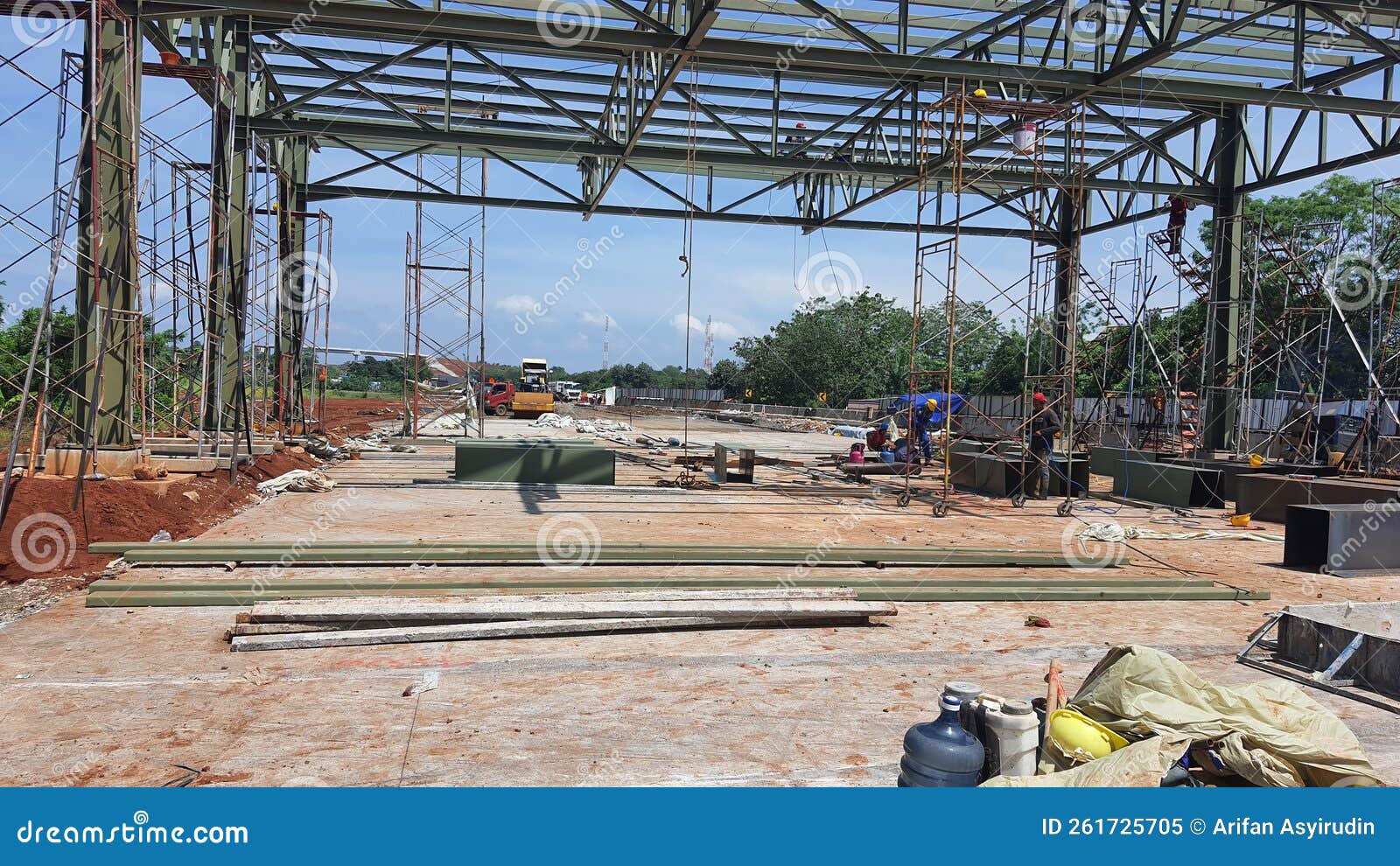 During Construction Steel Civil Engineer Field Sky Stock Image - Image ...