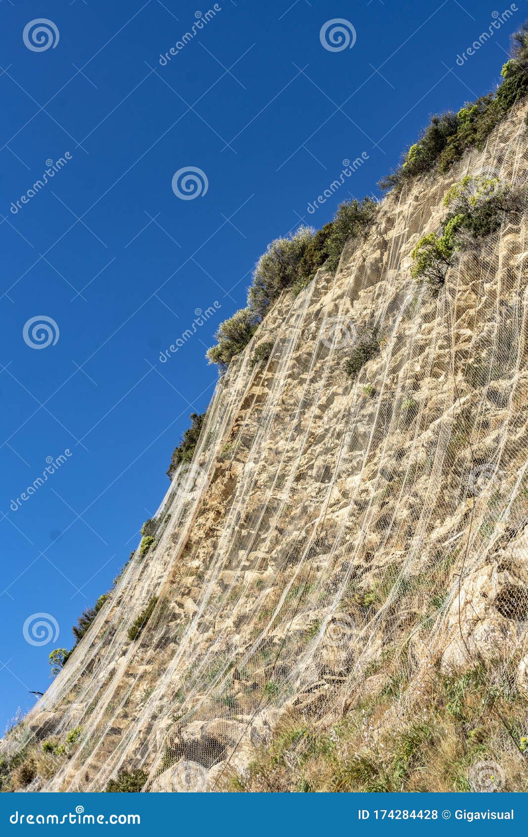 Construction Steel Netting Protection Landslide Stock Photo - Image of ...