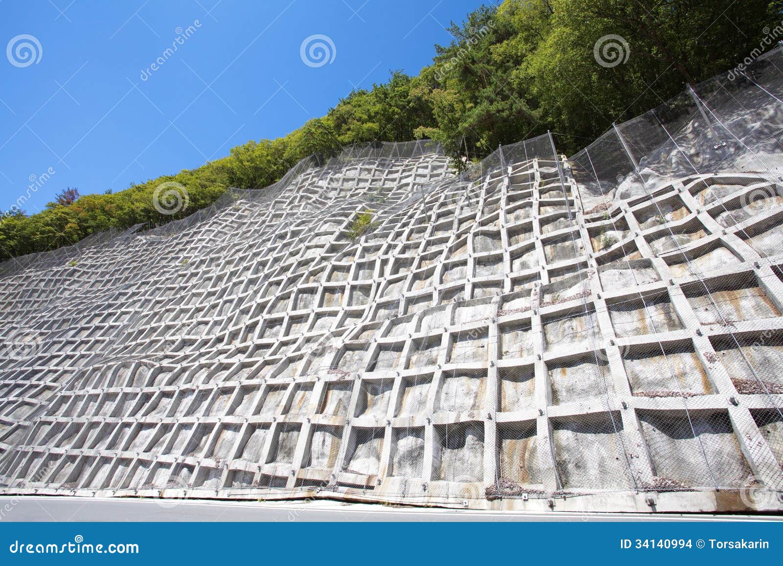 Construction Steel Netting Protection Landslide Hill Stock Photo ...