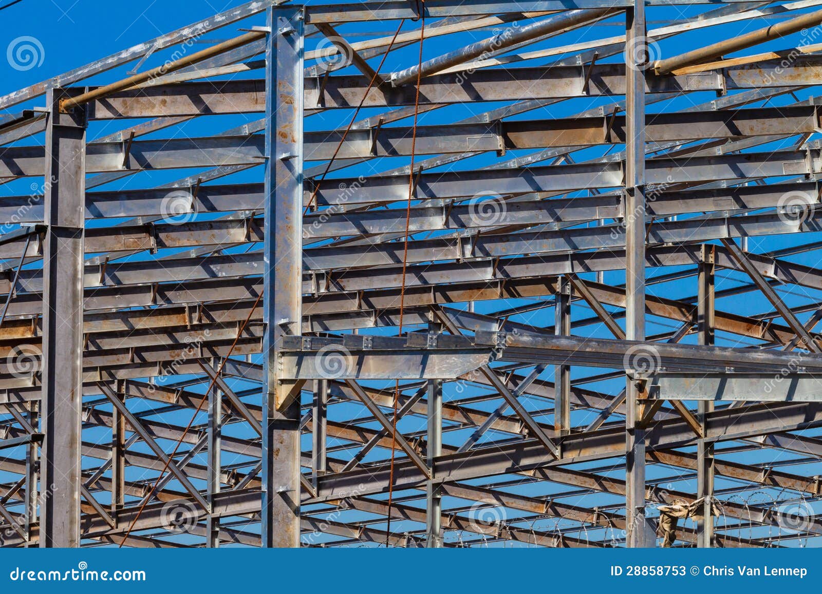Support Struts And Posts Underneath An Old Cast Iron Bridge Built In ...