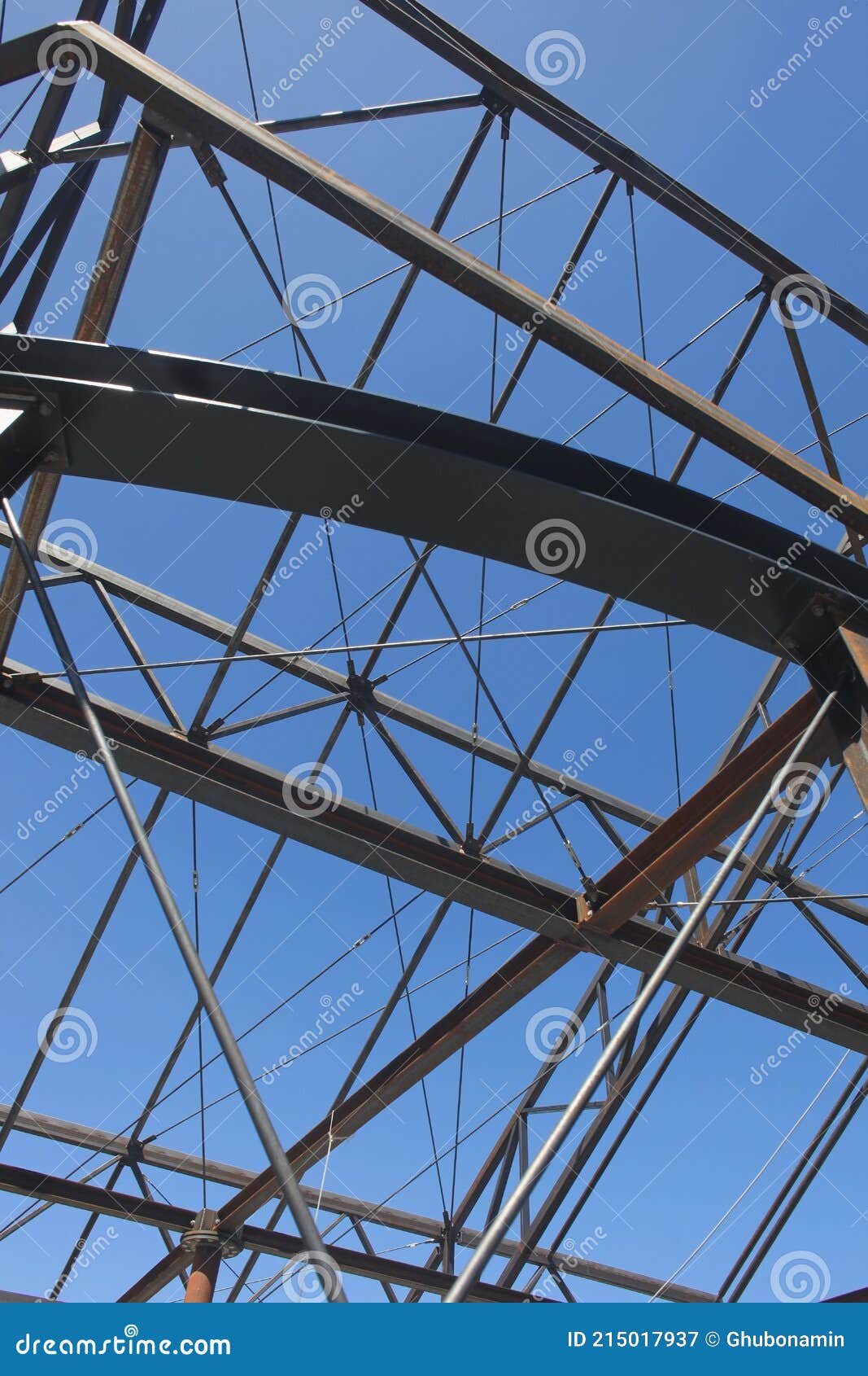 Construction Steelwork Steel Framework Structure Stock Image - Image of ...