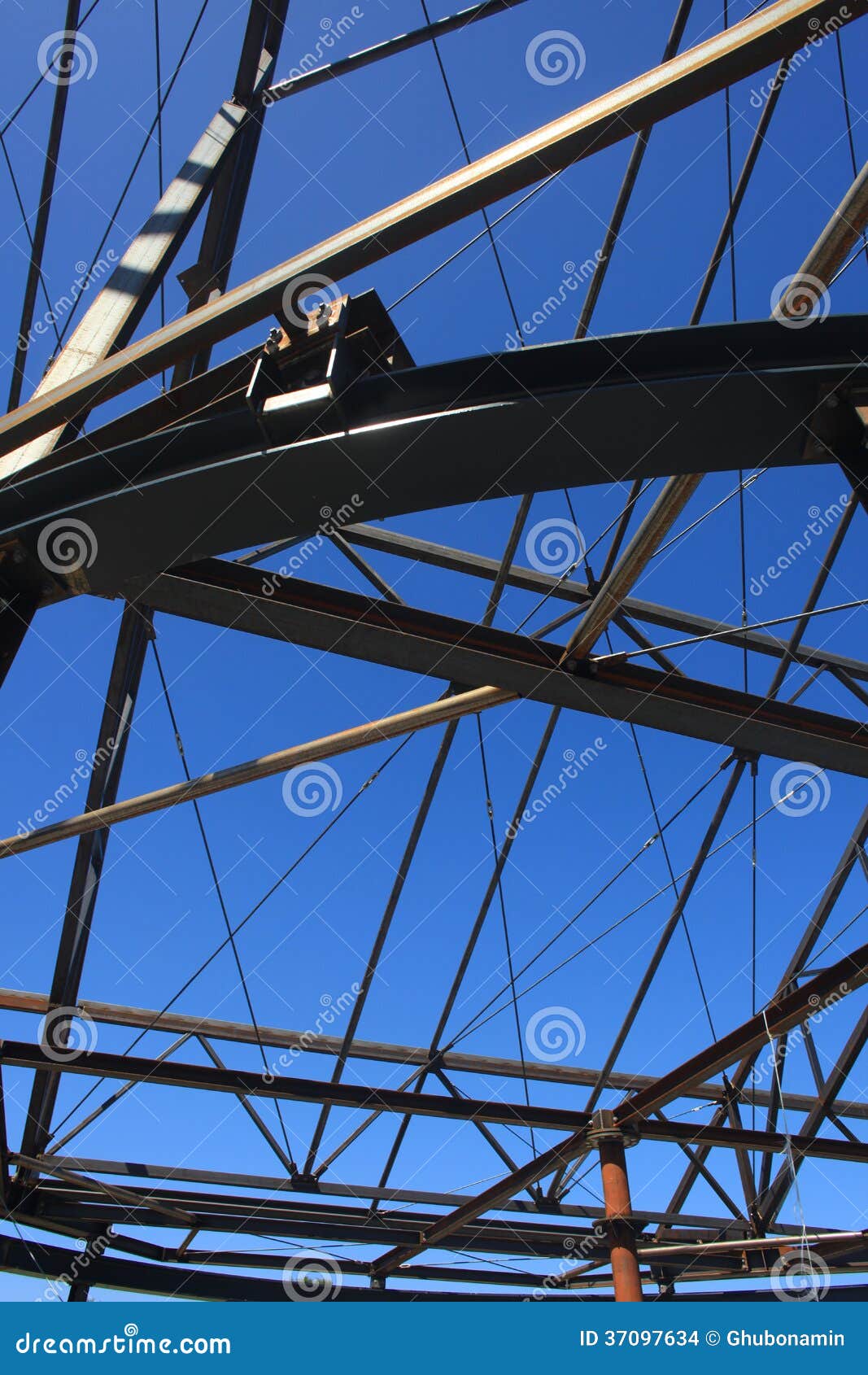Construction Steelwork Steel Framework Structure Stock Photo - Image of ...