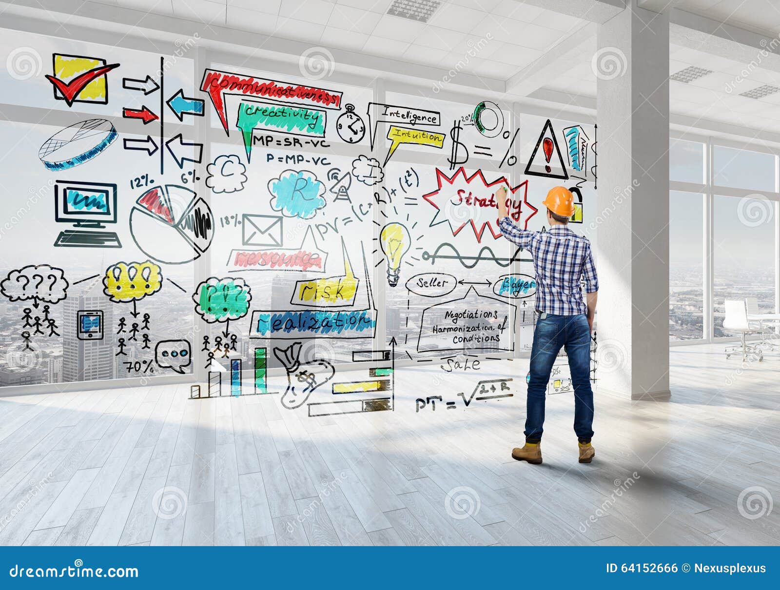 Construction Strategy and Planning Stock Photo - Image of human ...