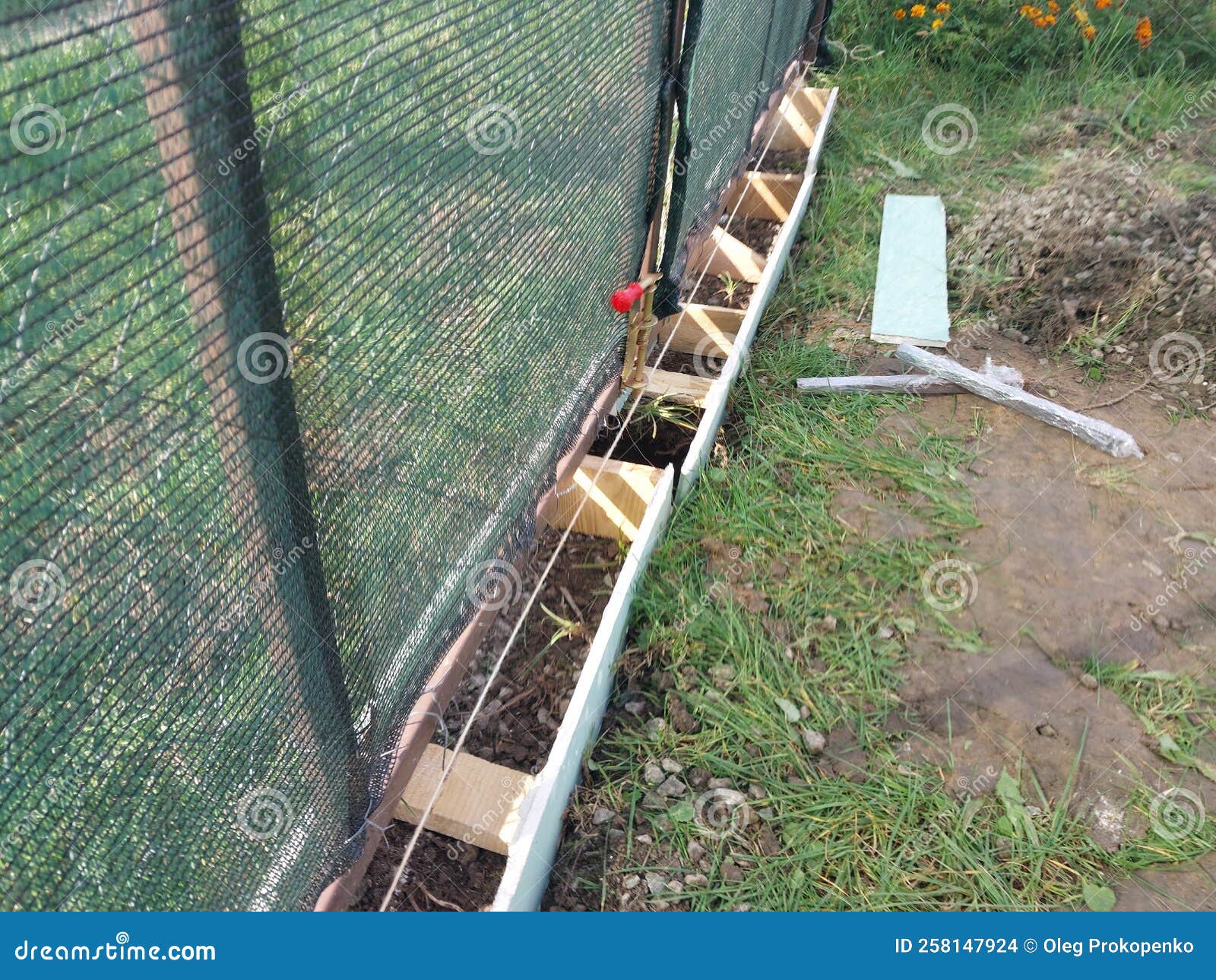 Construction of a Strip Foundation for a Fence Stock Photo - Image of ...