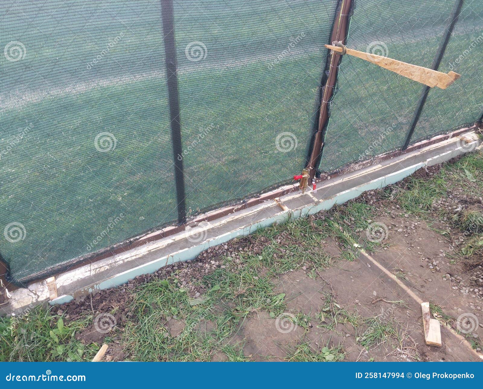 Construction of a Strip Foundation for a Fence Stock Photo - Image of ...
