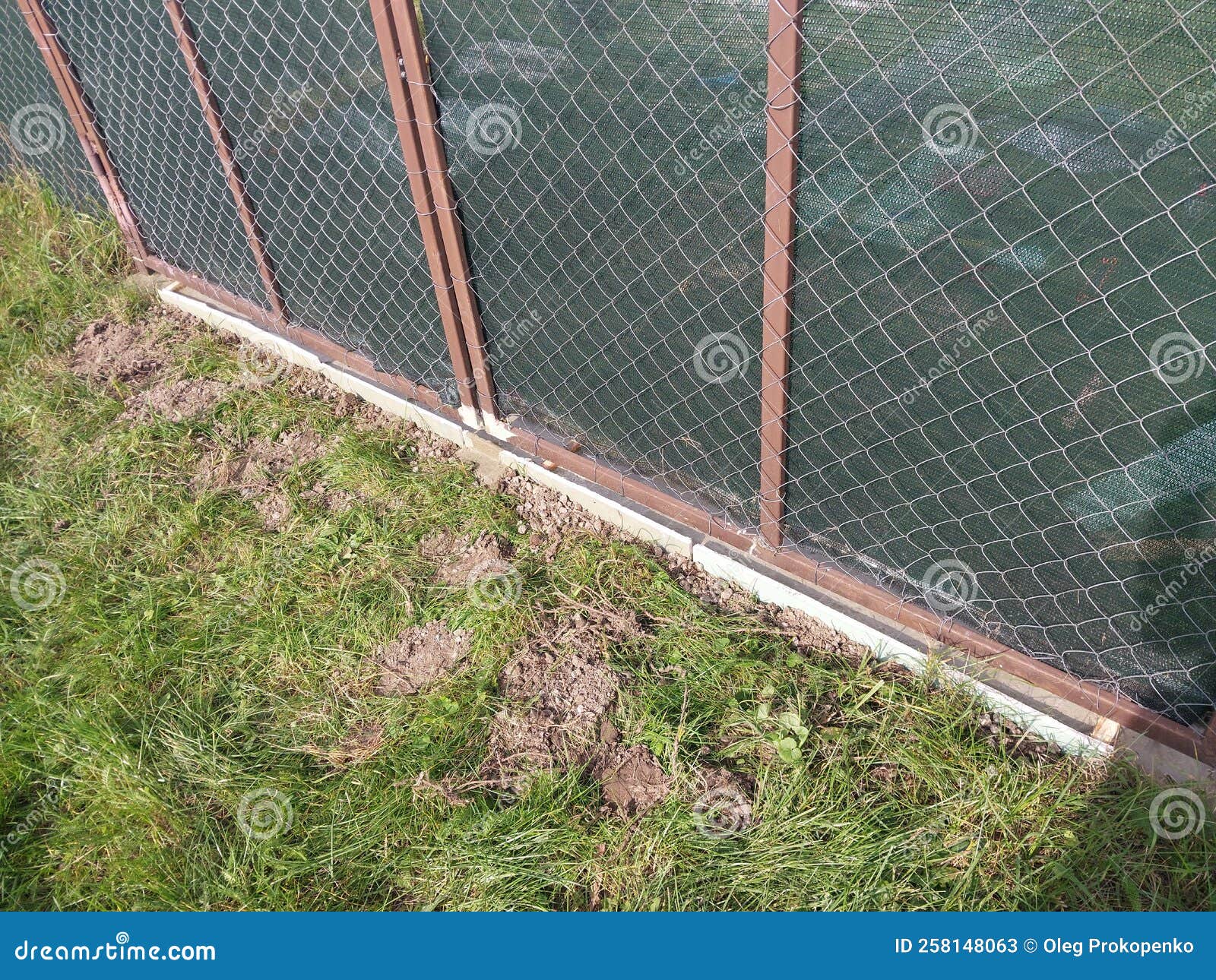 Construction of a Strip Foundation for a Fence Stock Image - Image of ...