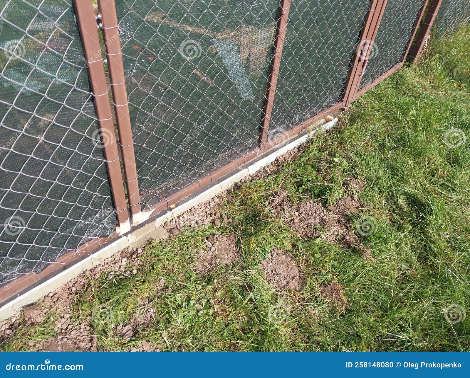Construction of a Strip Foundation for a Fence Stock Photo - Image of ...