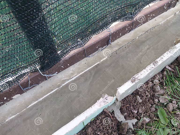 Construction of a Strip Foundation for a Fence Stock Photo - Image of ...