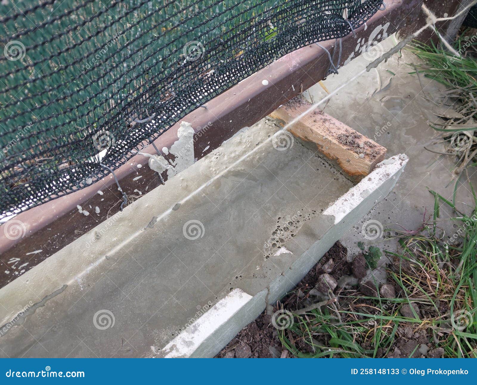 Construction of a Strip Foundation for a Fence Stock Image - Image of ...