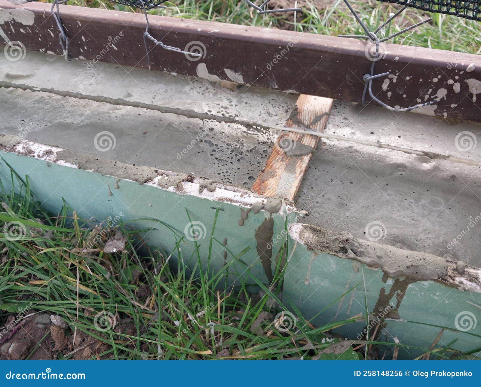 Construction of a Strip Foundation for a Fence Stock Photo - Image of ...