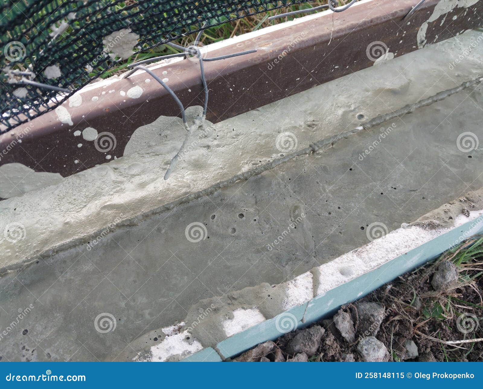 Construction of a Strip Foundation for a Fence Stock Image - Image of ...