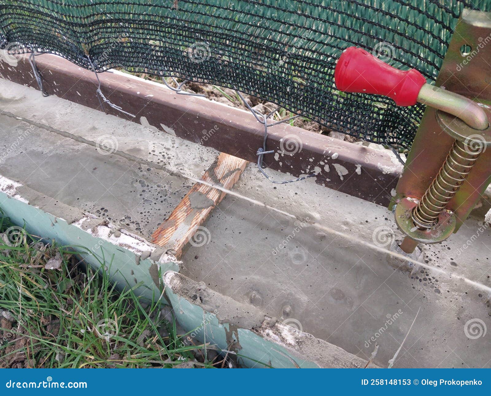 Construction of a Strip Foundation for a Fence Stock Image - Image of ...