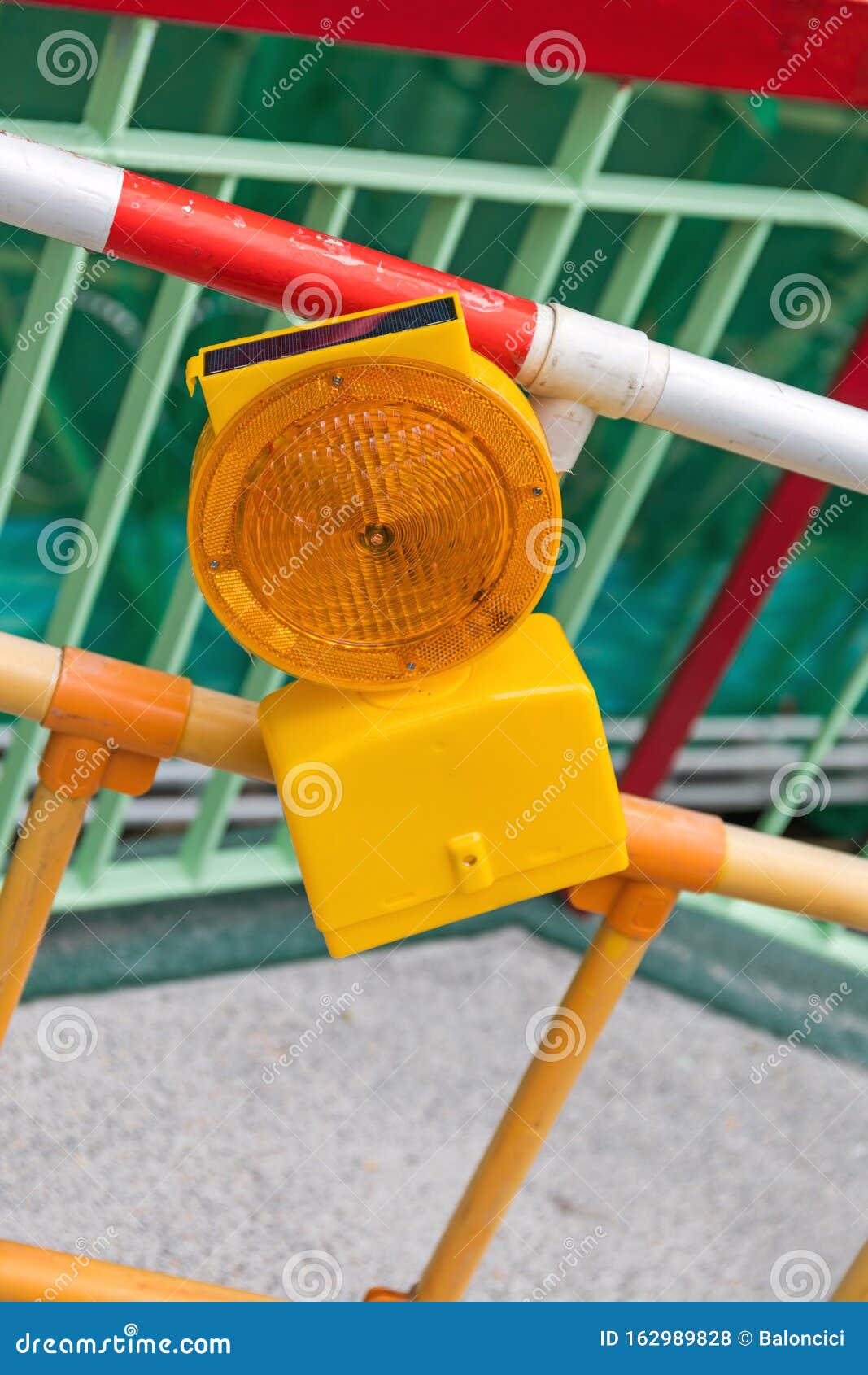 Construction Strobe Light stock photo. Image of sign - 162989828