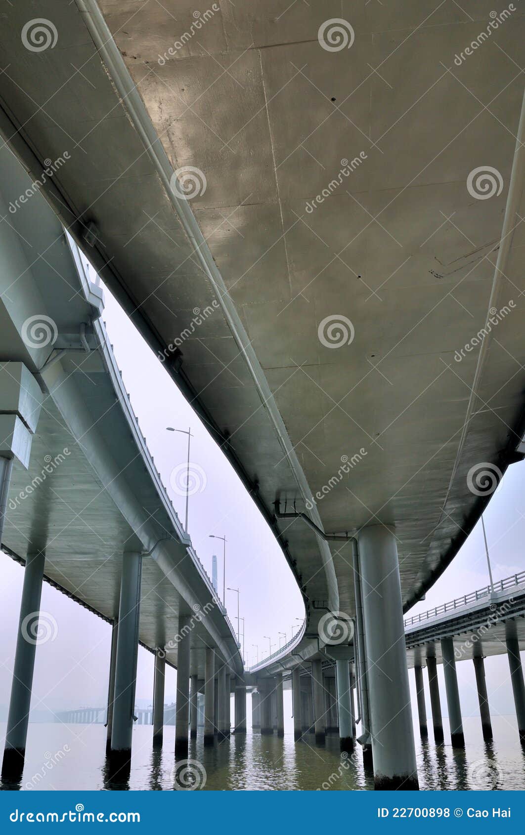 Construction and Structure of Bridge Stock Photo - Image of industrial ...