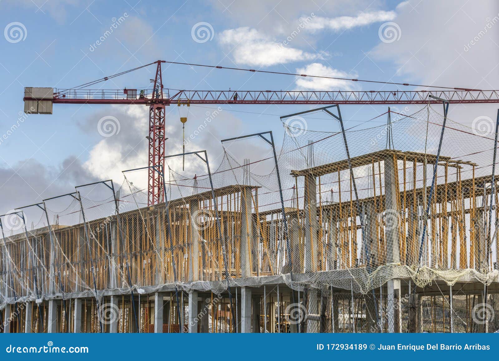 Construction Structure of a Building with Concrete Beams Stock Image ...