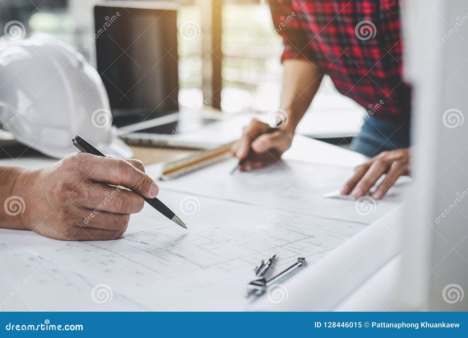 Construction and Structure Concept of Engineer or Architect Meet Stock ...