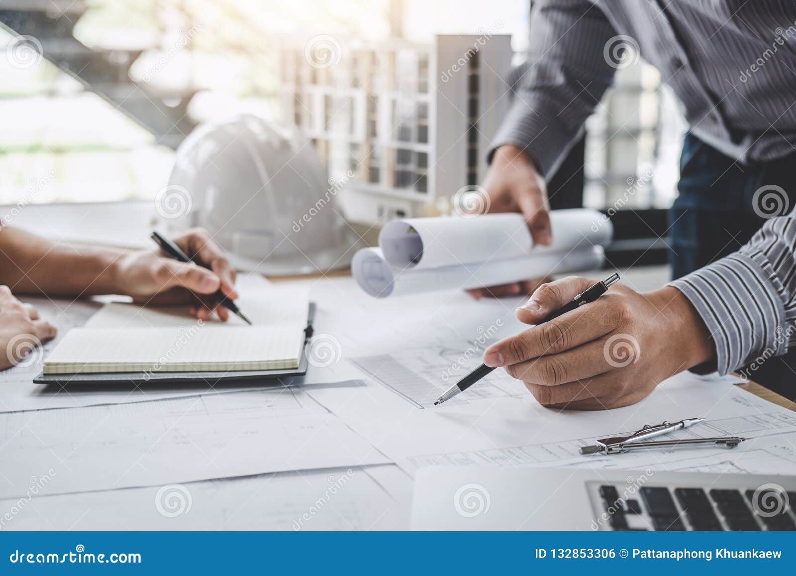 Construction and Structure Concept of Engineer or Architect Meet Stock ...