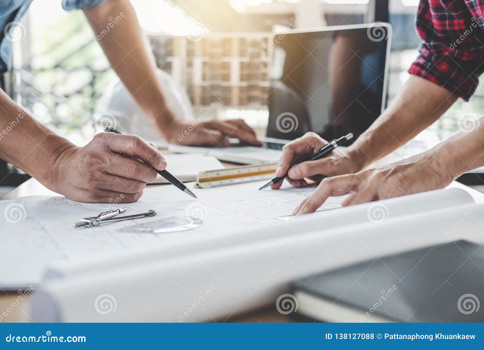 Construction and Structure Concept of Engineer or Architect Meeting for ...