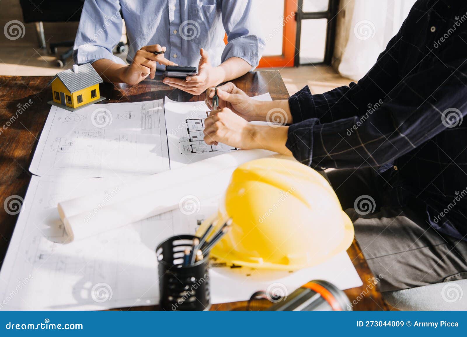 Construction and Structure Concept of Engineer or Architect Meeting for ...