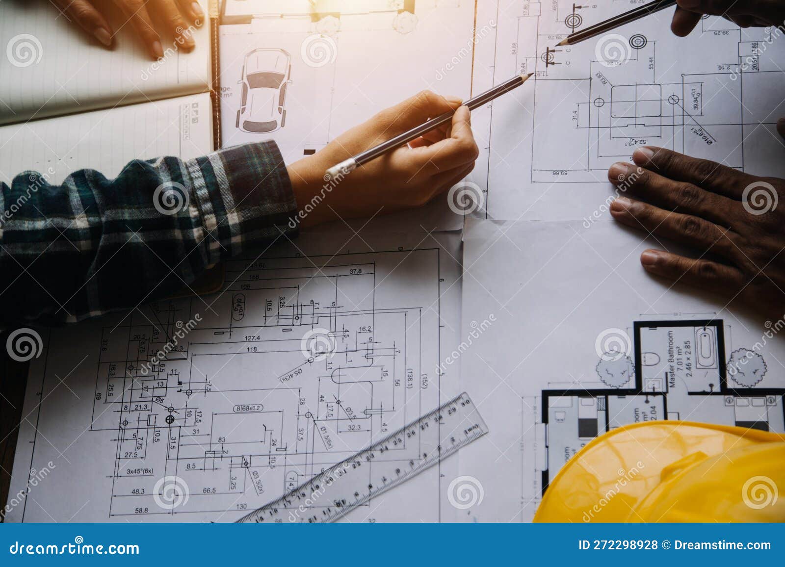 Construction and Structure Concept of Engineer Working Drawing on ...