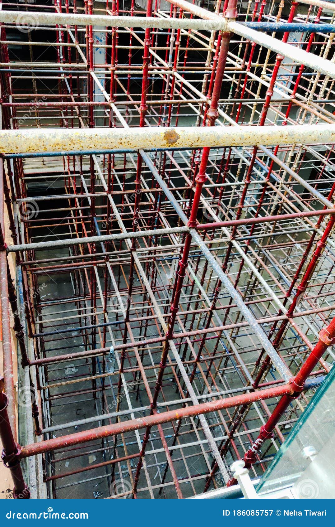 Construction Structure Iron Rods View Stock Image - Image of view ...
