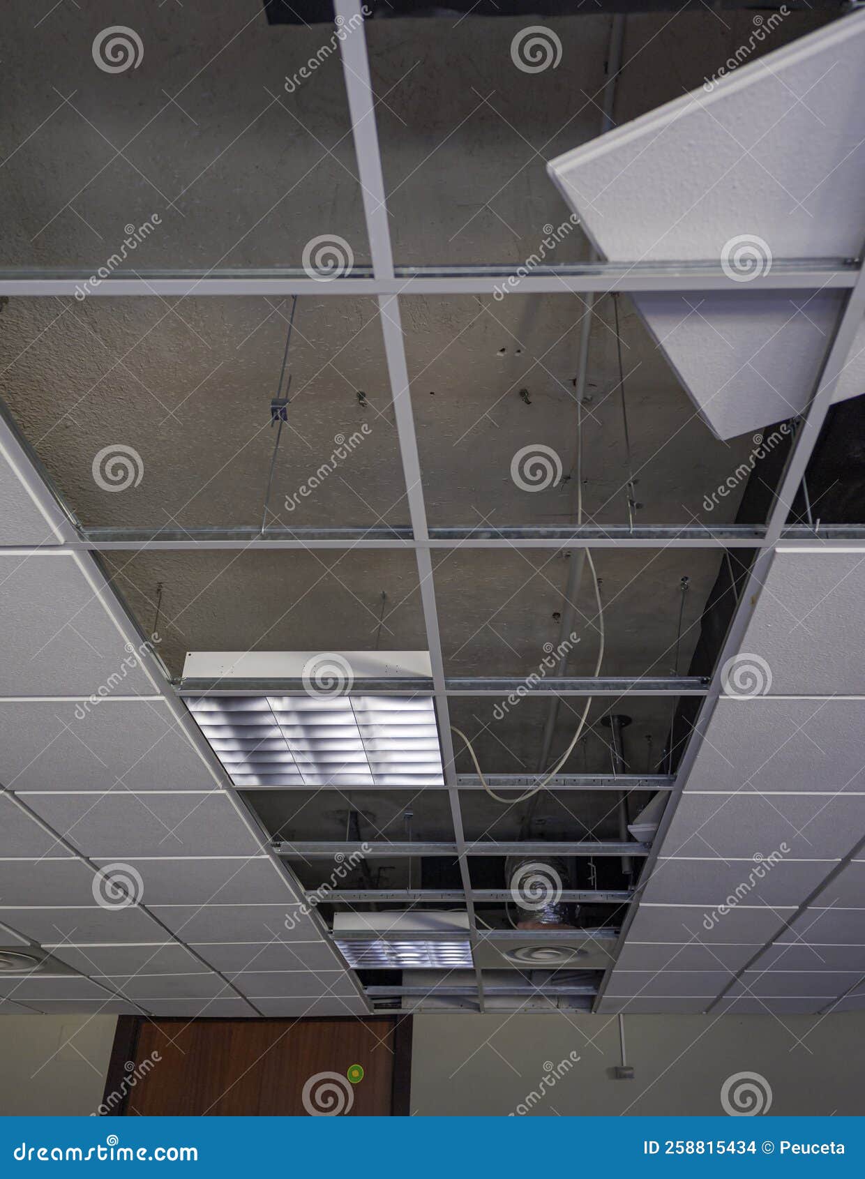 Construction of the Structure of a Suspended Ceiling Stock Photo ...