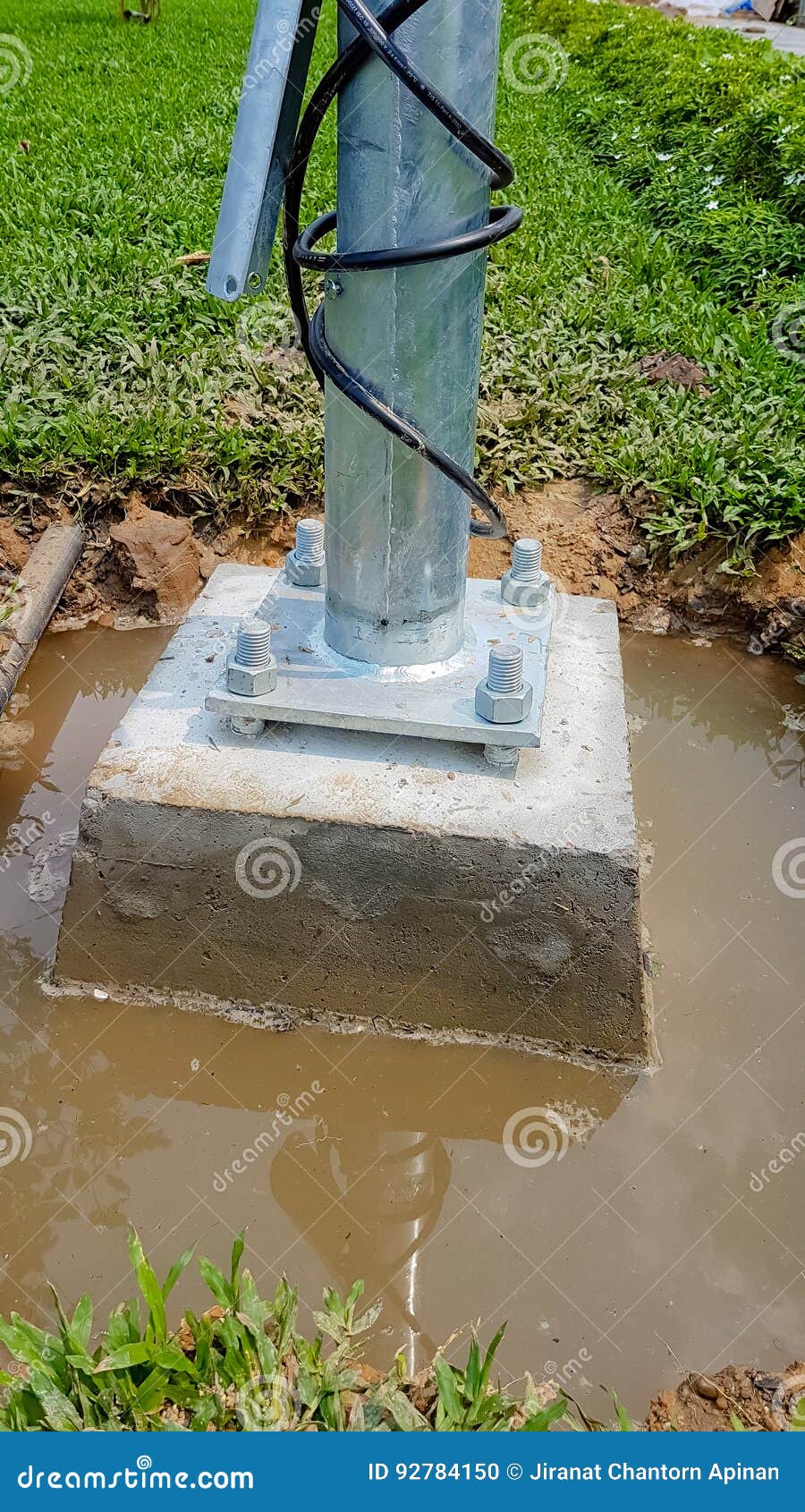 Construction of Stump Pot of the Light Poles with the Large Nut Stock ...
