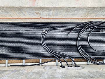 Control Cable Installation at the Switchyard Cable Trench in the ...