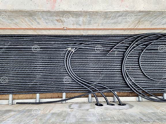 Control Cable Installation at the Switchyard Cable Trench in the ...