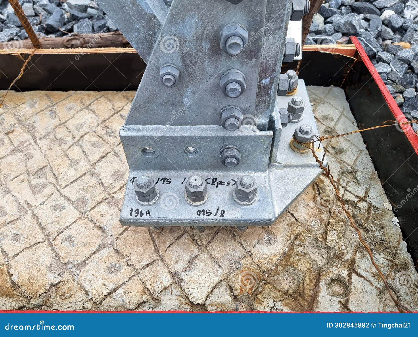 The Foundation Footing of Steel Structure High Voltage Take-off Tower ...