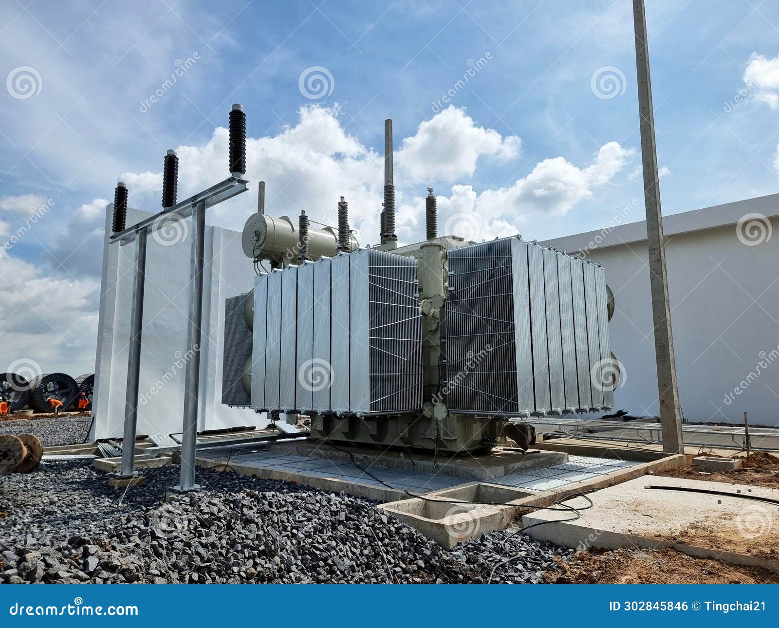 115kV-22kV Substation Construction Royalty-Free Stock Photography ...