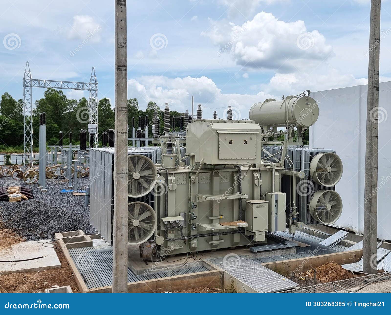 115kv-22kV Power Transformer Installation in the Switchyard Area Stock ...